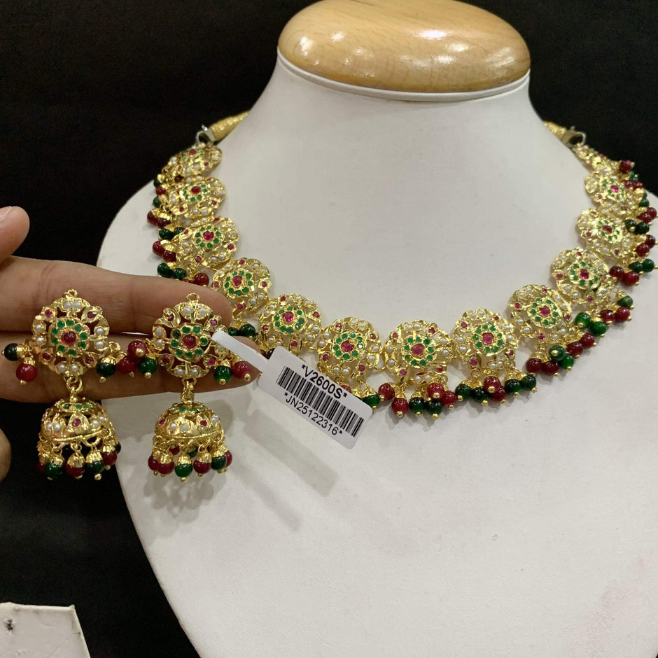 Buy Latest Jadau Necklace Sets Online (2024)- Vijay & Sons